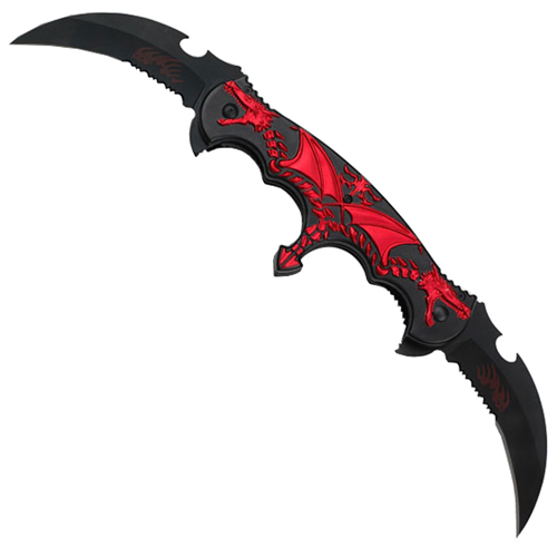 Masters Collection 3mm Stainless Steel Dual Color Handle Folding Knife ...